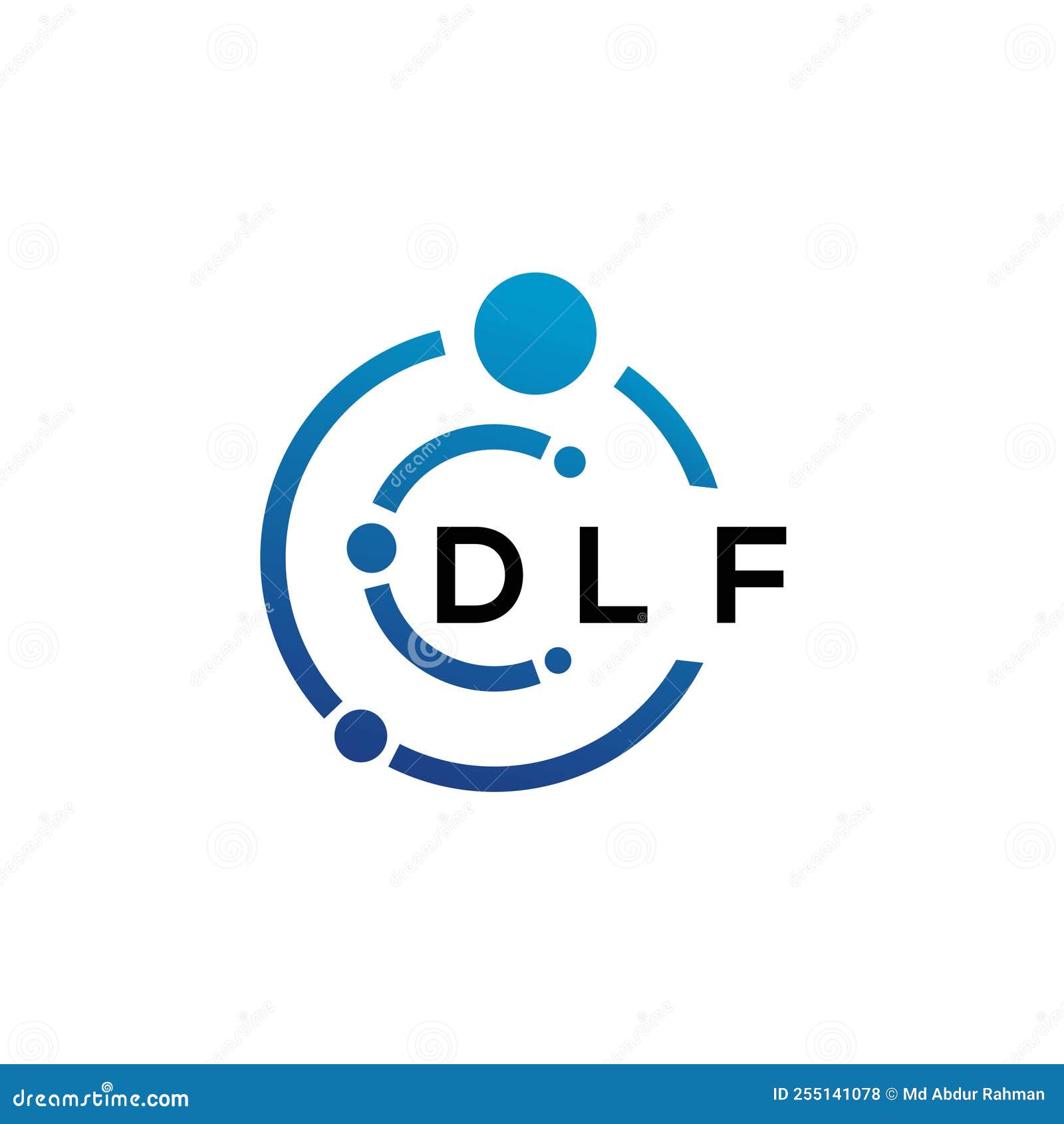 DLF Letter Logo Design on White Background. DLF Creative Initials ...