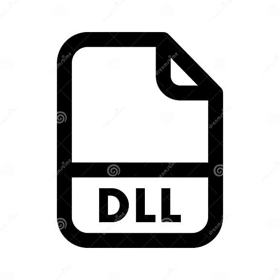 DLL File icon stock vector. Illustration of document - 355898598