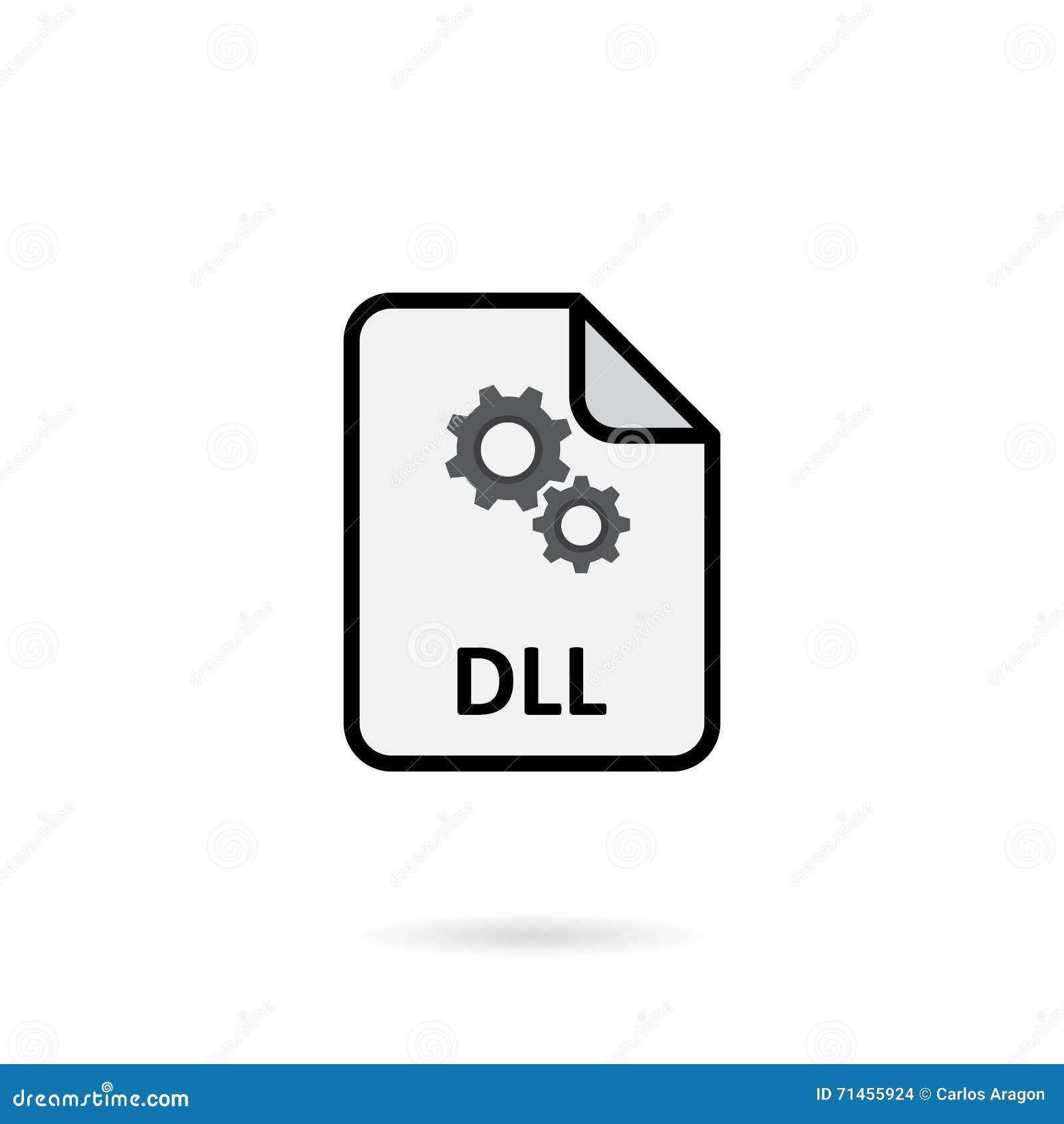 DLL File on White Background Stock Illustration - Illustration of ...