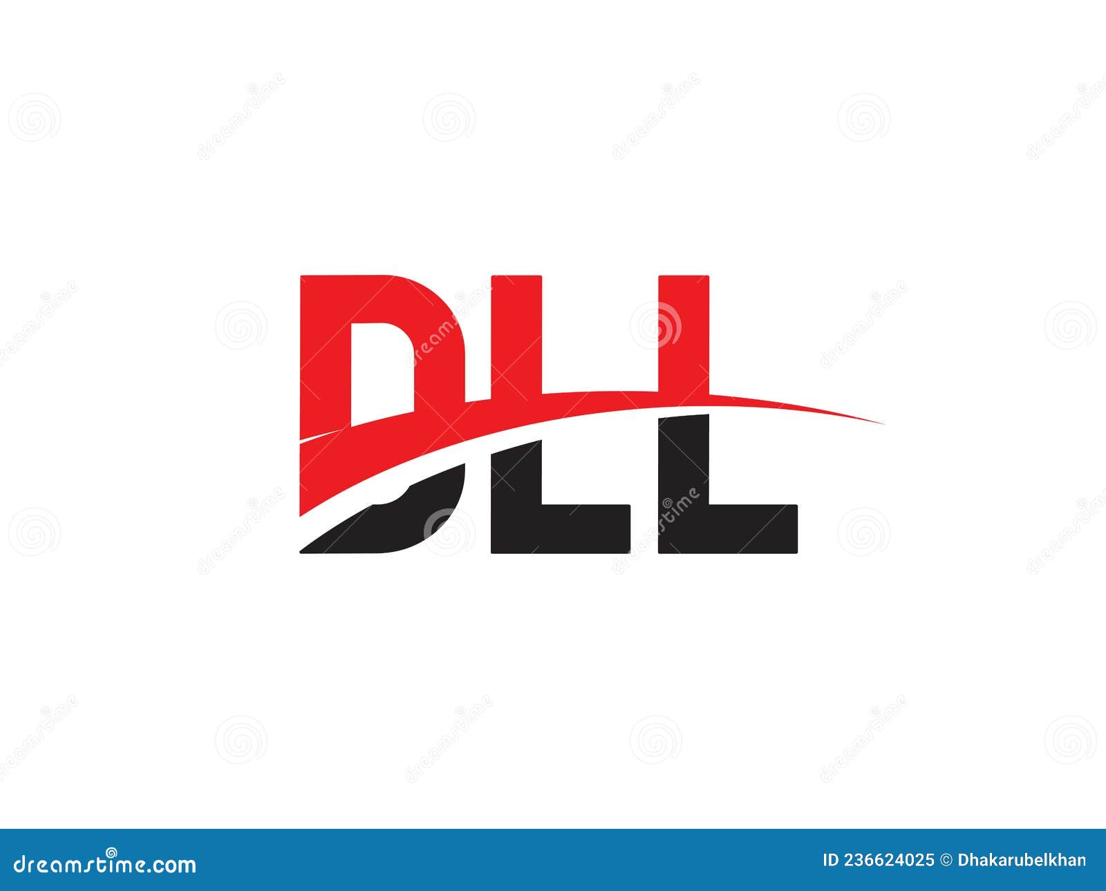 DLL Letter Initial Logo Design Vector Illustration Stock Vector ...
