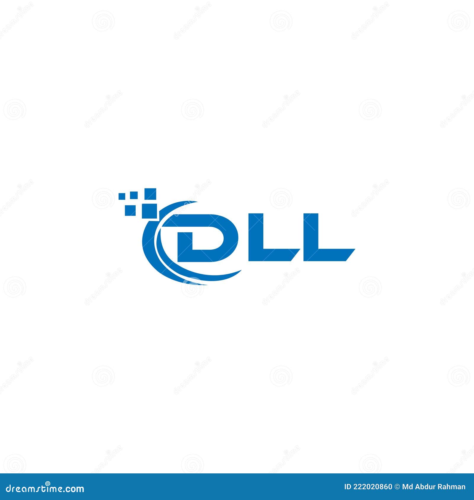 DLL Letter Logo Design on White Background. DLL Creative Initials ...