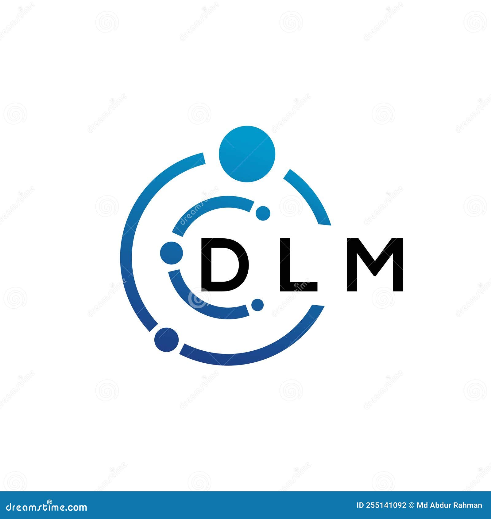 DLM Letter Logo Design on White Background. DLM Creative Initials ...