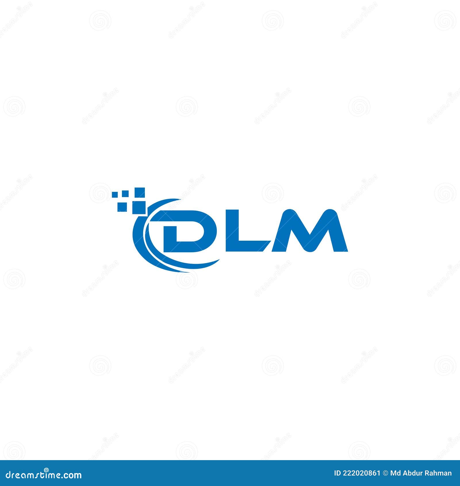 DLM Letter Logo Design on White Background. DLM Creative Initials ...