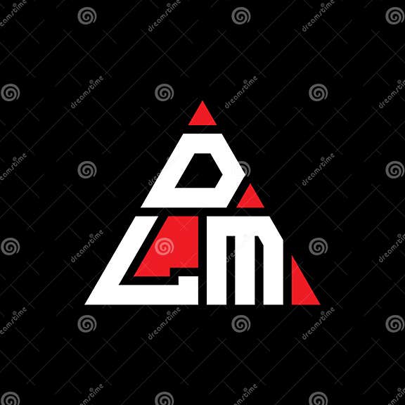 DLM Triangle Letter Logo Design with Triangle Shape. DLM Triangle Logo ...