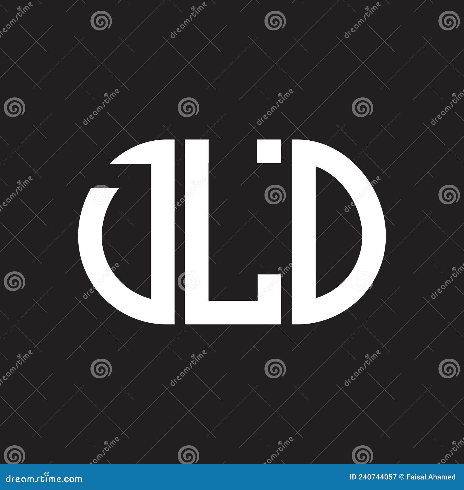 DLO Letter Logo Design on Black Background. DLO Creative Initials ...
