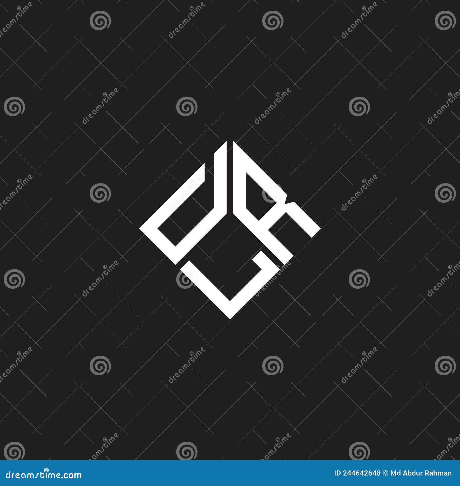 DLR Letter Logo Design on Black Background. DLR Creative Initials ...