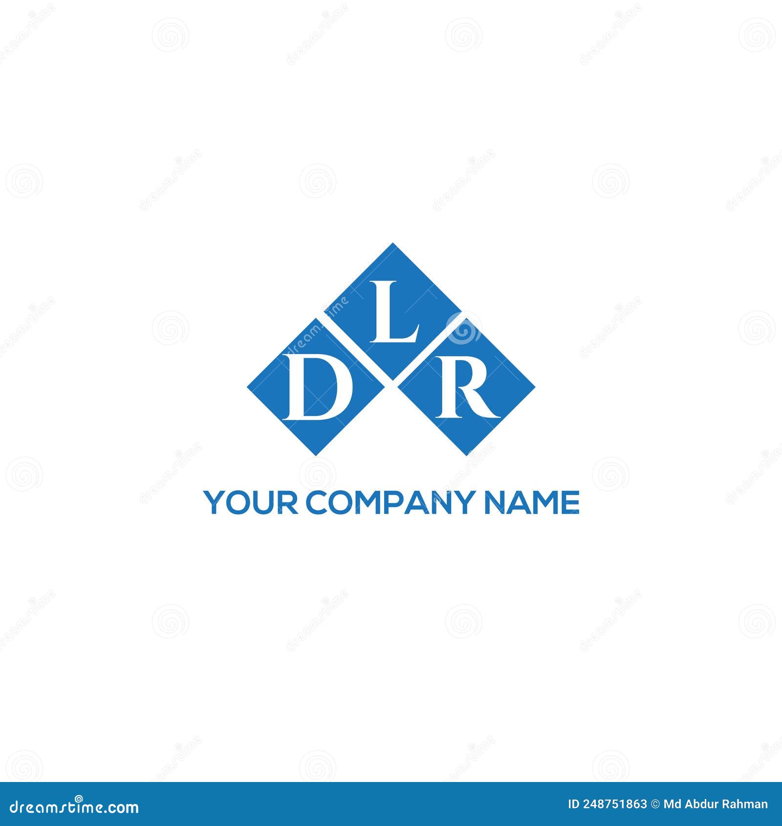 DLR Letter Logo Design on WHITE Background. DLR Creative Initials ...