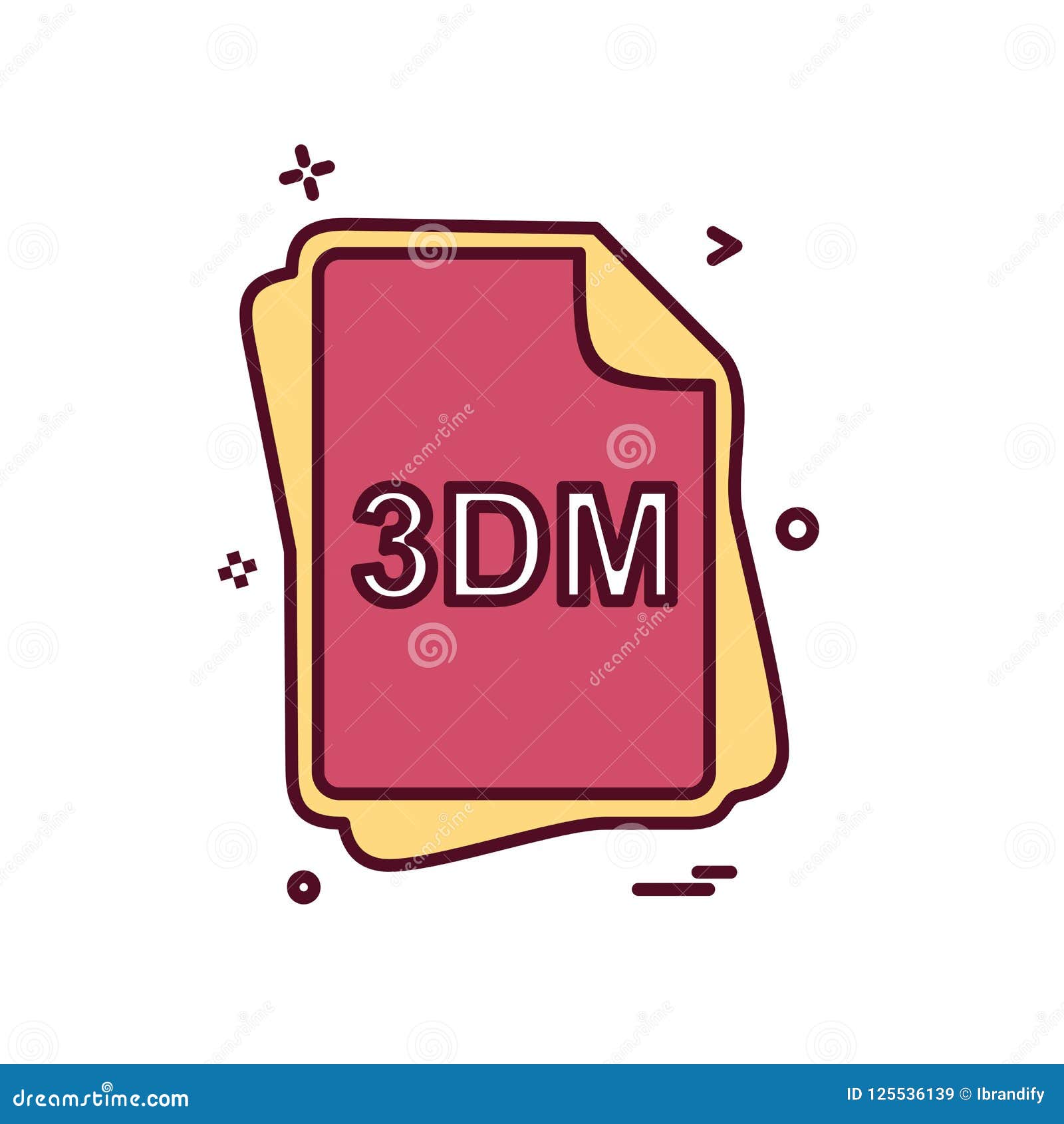 3DM File Type Icon Design Vector Stock Vector - Illustration of button ...