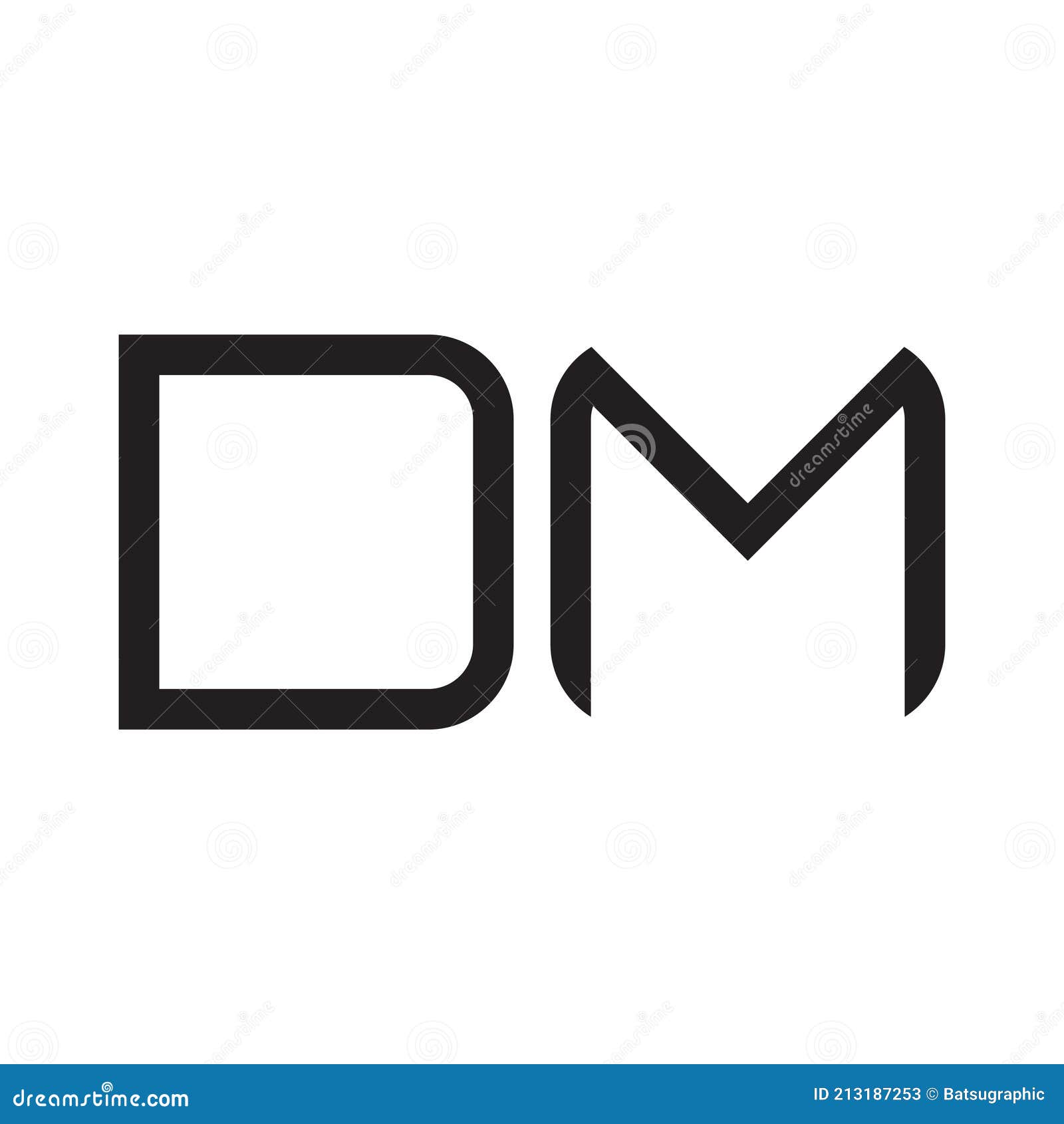 Dm Initial Letter Vector Logo Icon Stock Vector - Illustration of brand ...
