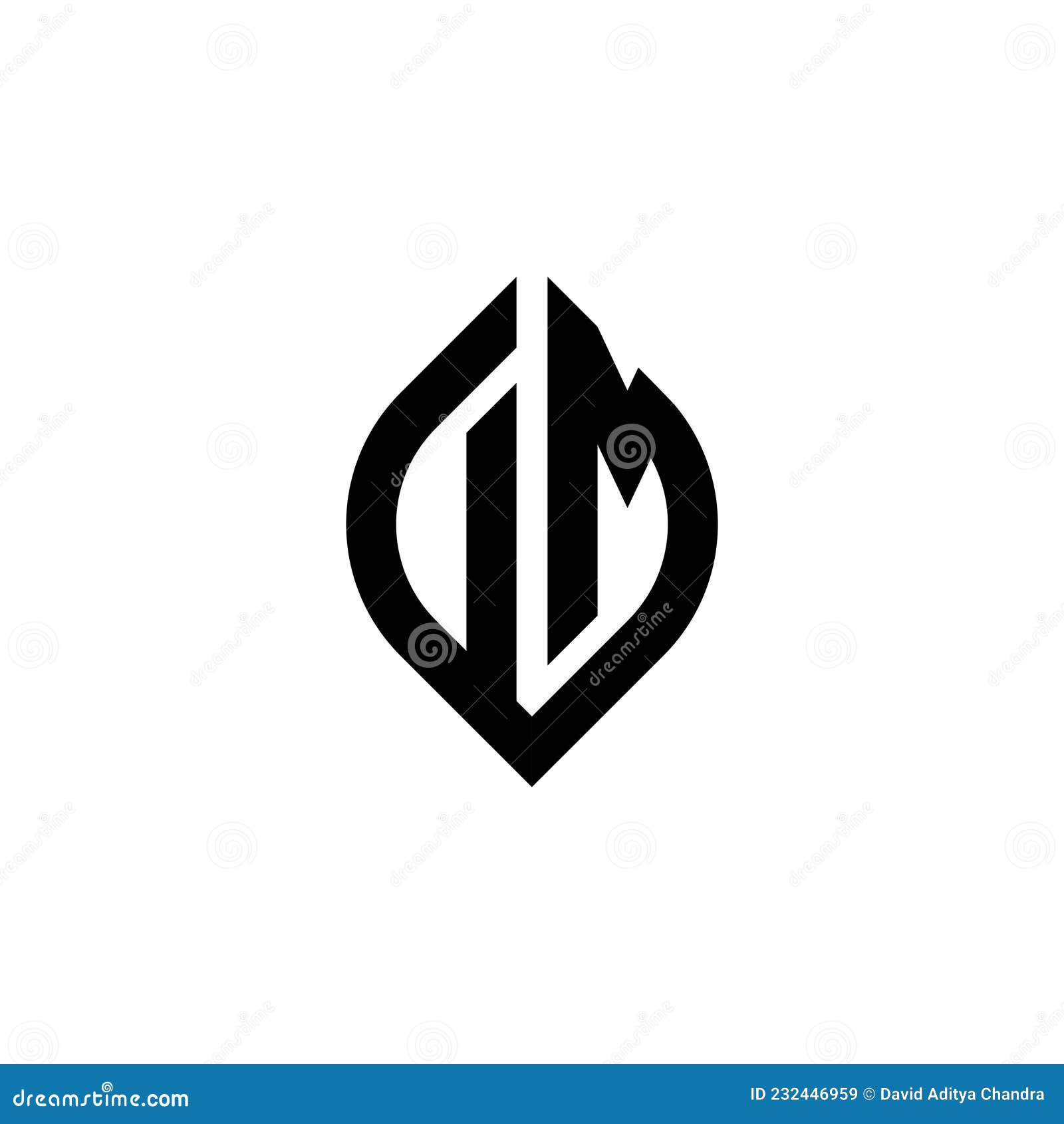 DM Logo Monogram Geometric Shape Style Stock Vector - Illustration of ...