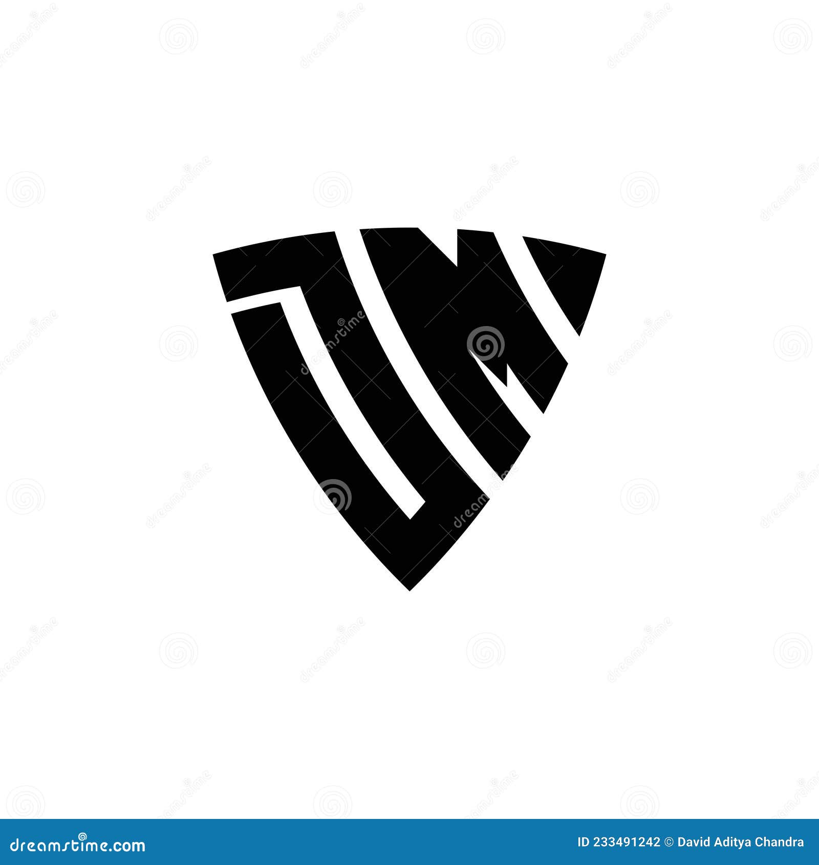 DM Logo Monogram Triangle Shield Style Stock Vector - Illustration of ...