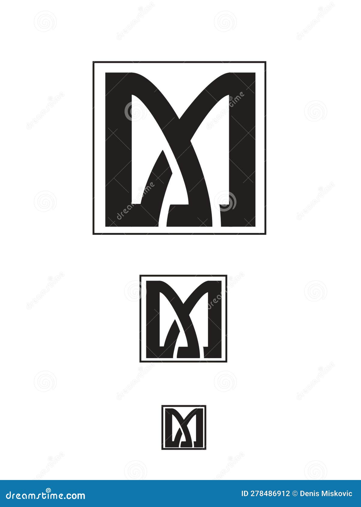 DM Monogram logo. stock illustration. Illustration of letters - 278486912