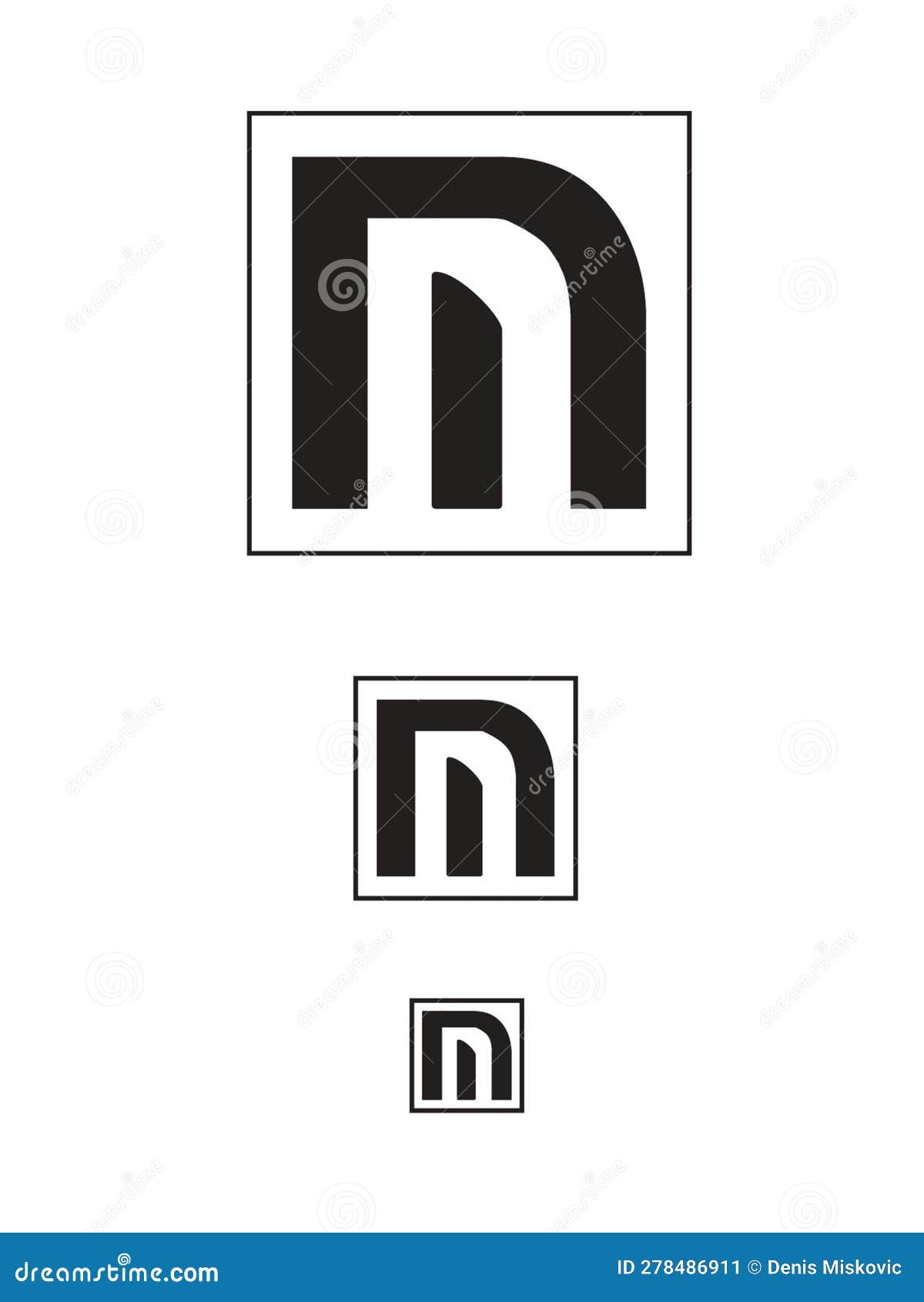 Dm monogram logo. stock illustration. Illustration of signage - 278486911
