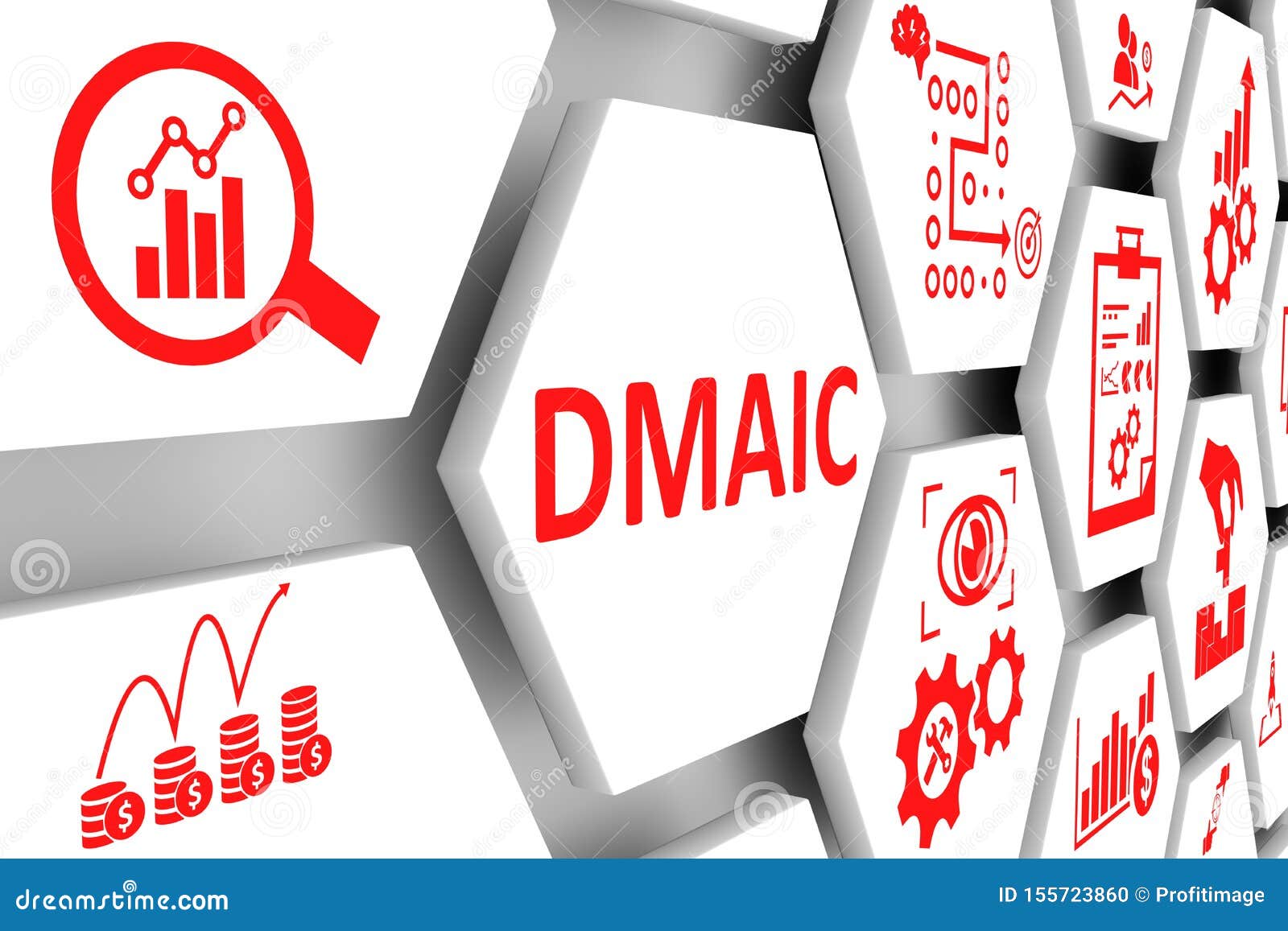 DMAIC Concept Cell Background Stock Illustration - Illustration of ...