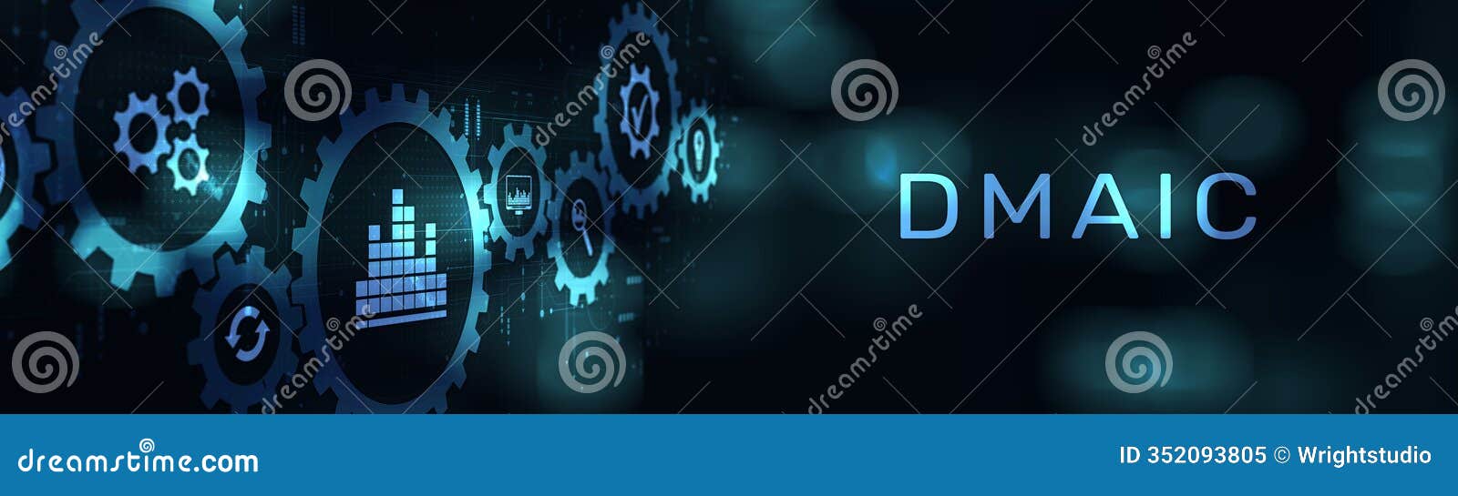 DMAIC Control Phase Multi Color Concept Icon Cartoon Vector ...