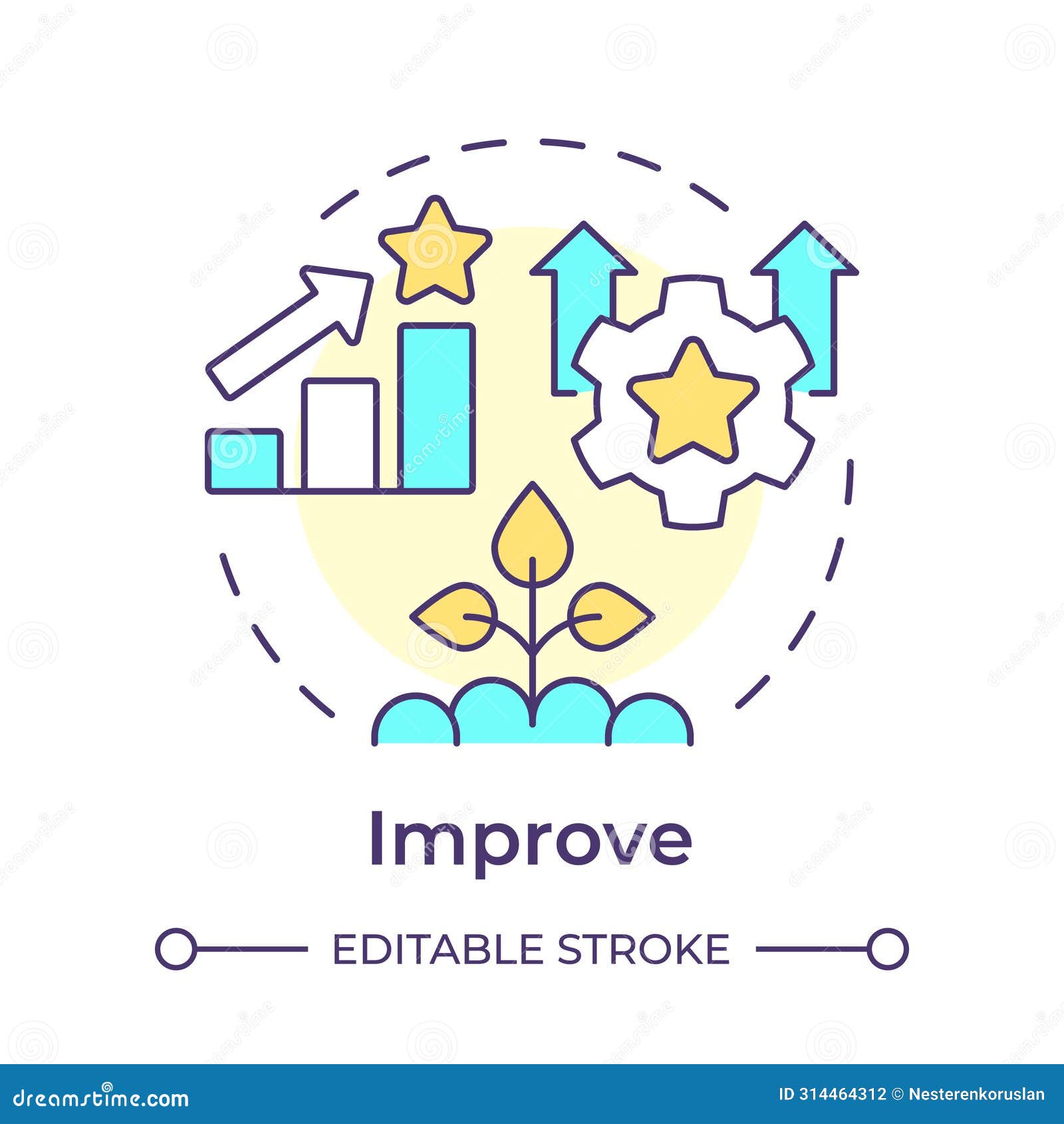 DMAIC Improve Phase Multi Color Concept Icon Stock Vector ...