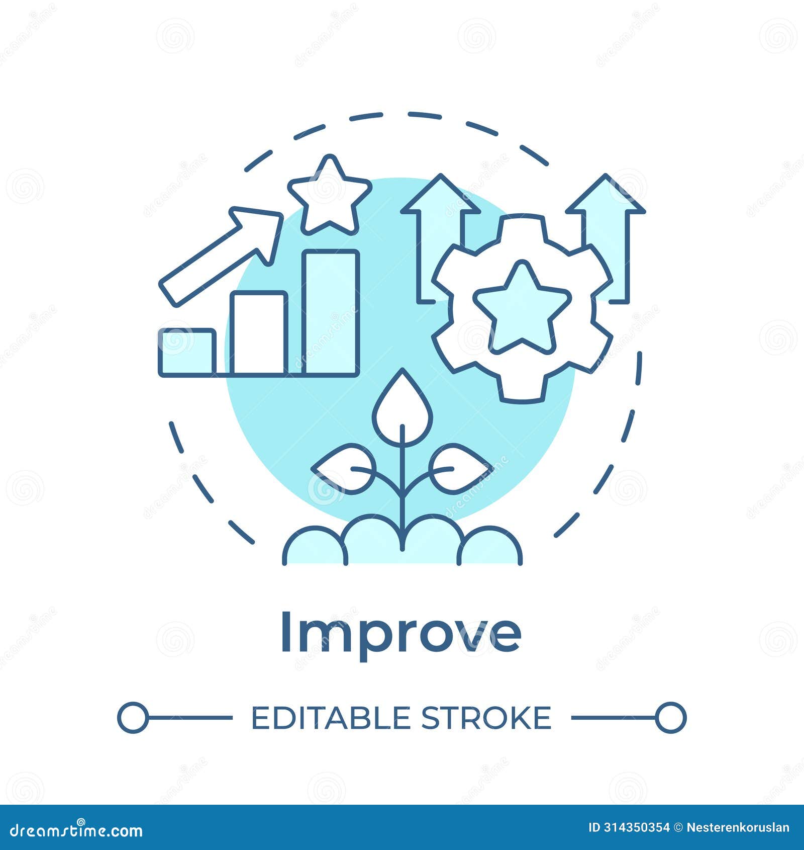 DMAIC Improve Phase Soft Blue Concept Icon Vector Illustration ... DMAIC Improve Phase Soft Blue Concept Icon Vector Illustration ...