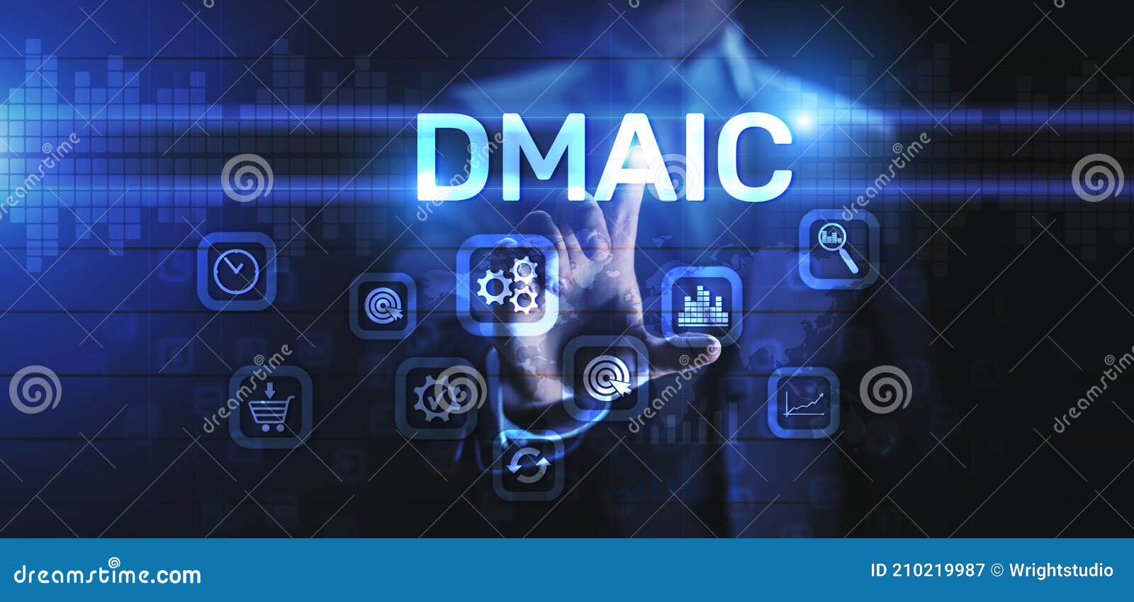 DMAIC SIx Sigma Lean Manufacturing Development Technology Concept ...