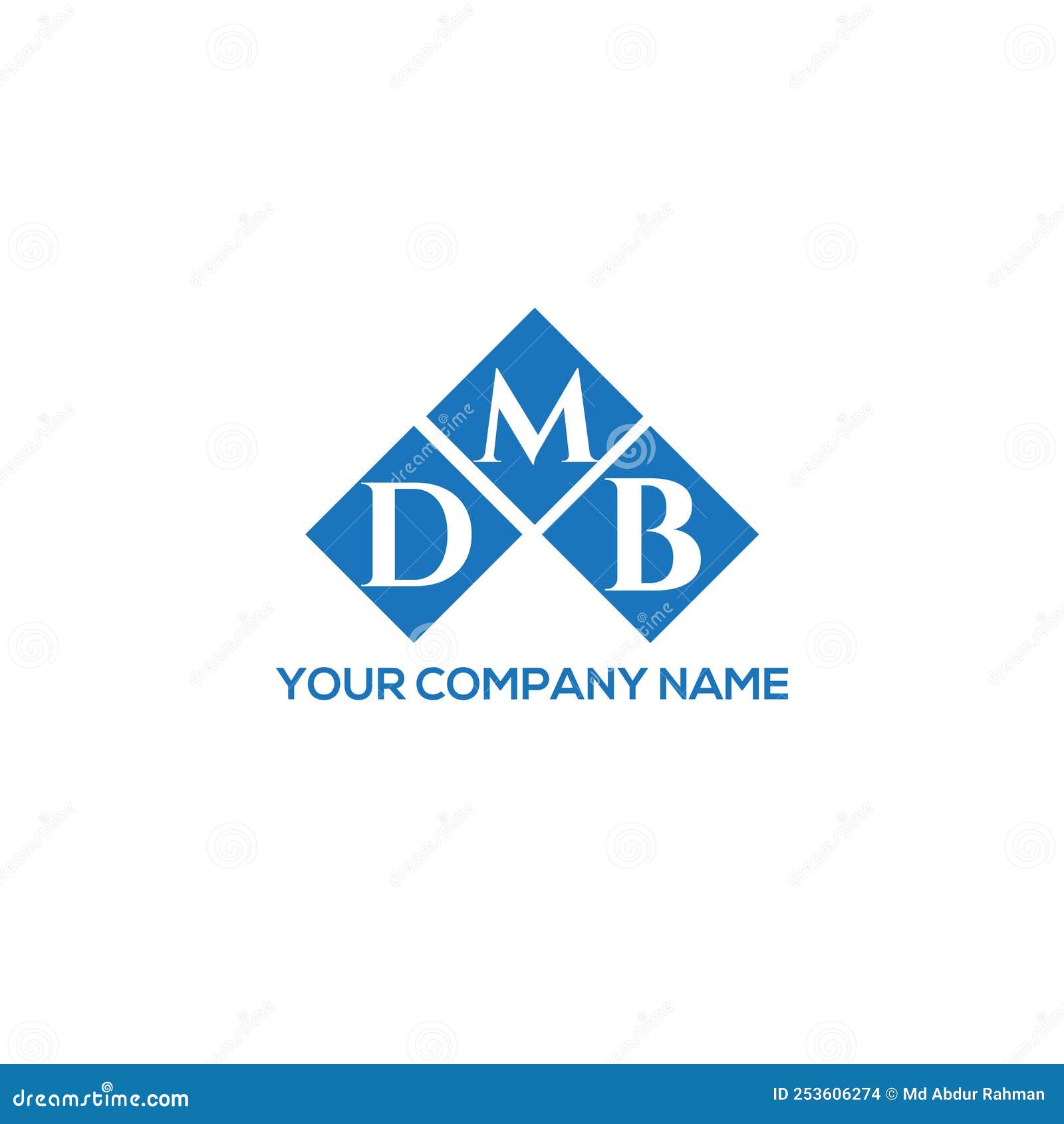 DMB Letter Logo Design on WHITE Background. DMB Creative Initials ...