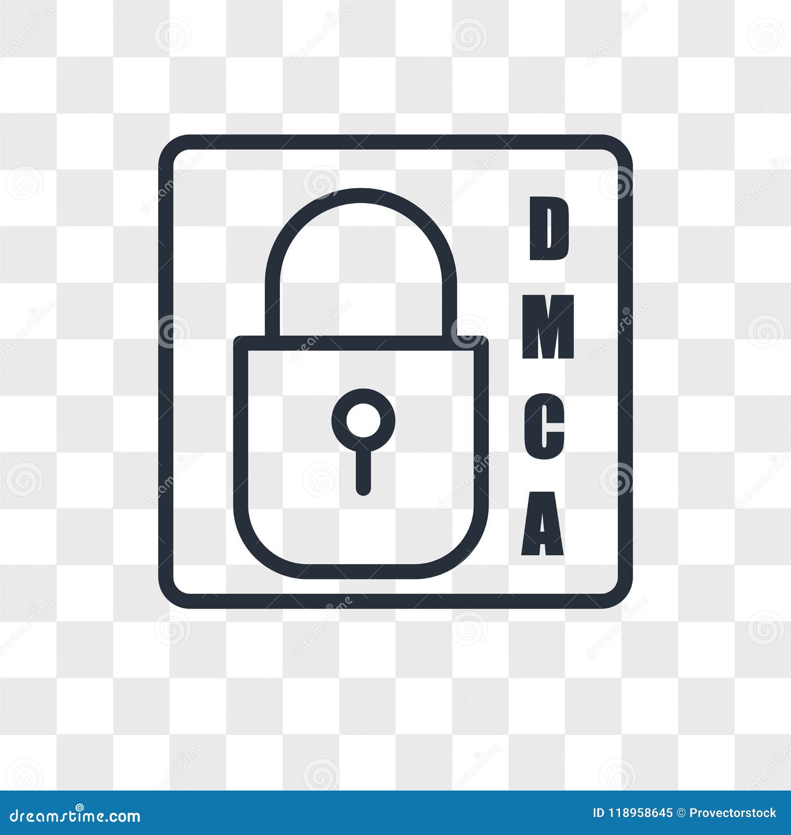 Dmca Vector Icon Isolated on Transparent Background, Dmca Logo Design ...