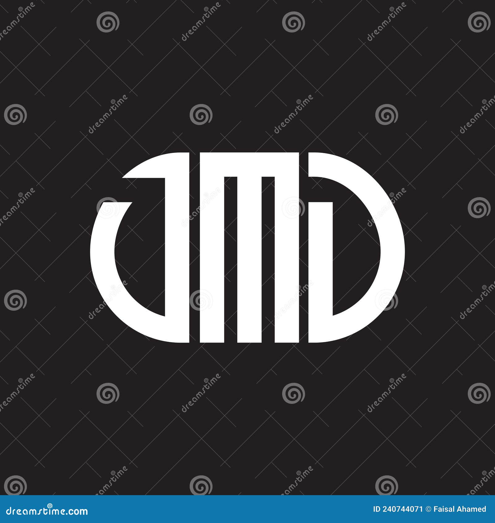 DMD Letter Logo Design On Black Background. DMD Creative Initials ...
