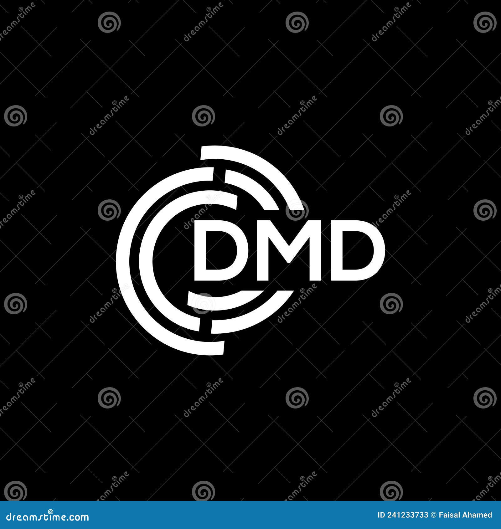 DMD Letter Logo Design on Black Background. DMD Creative Initials ...
