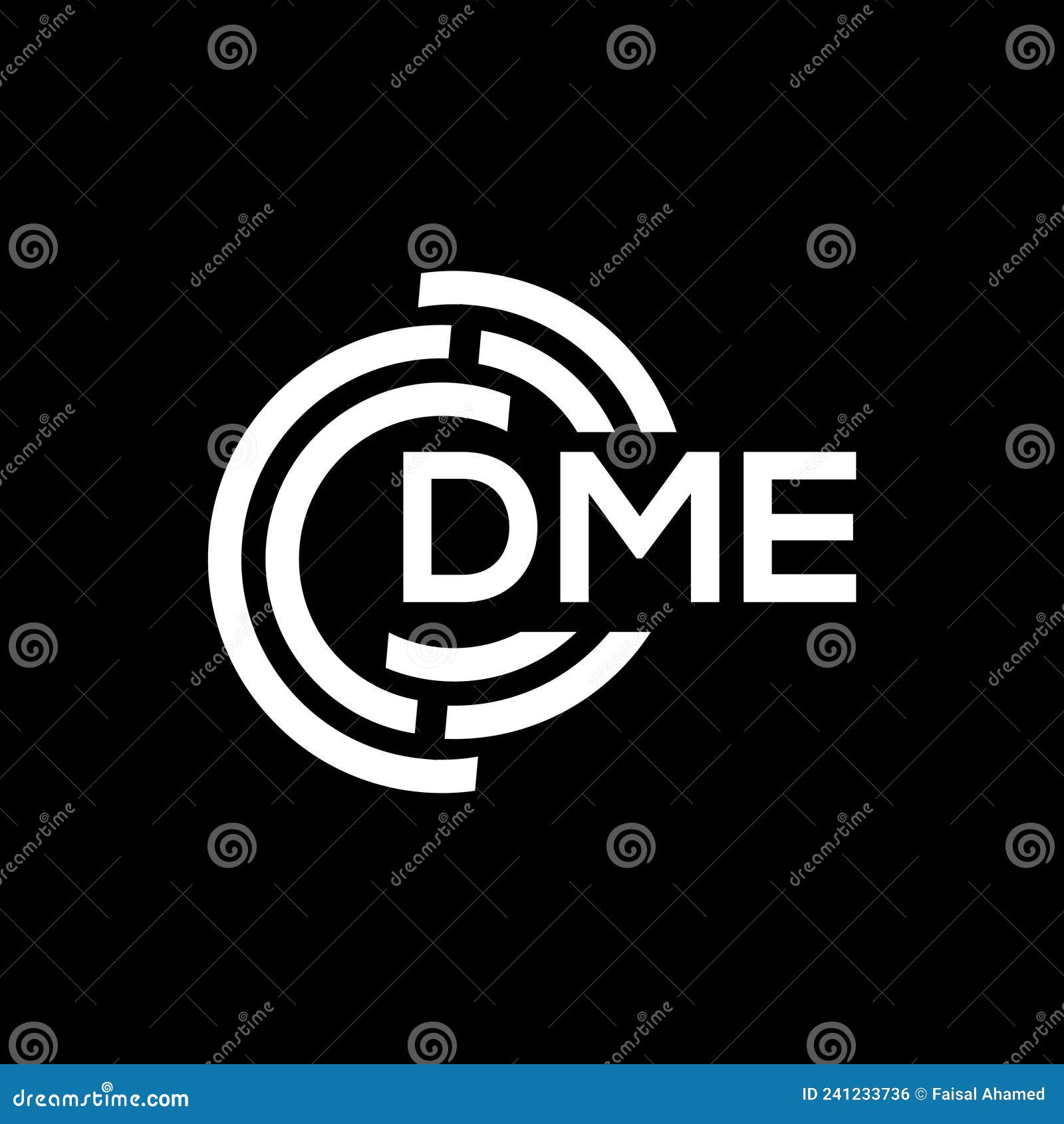 DME Letter Logo Design on Black Background. DME Creative Initials ...