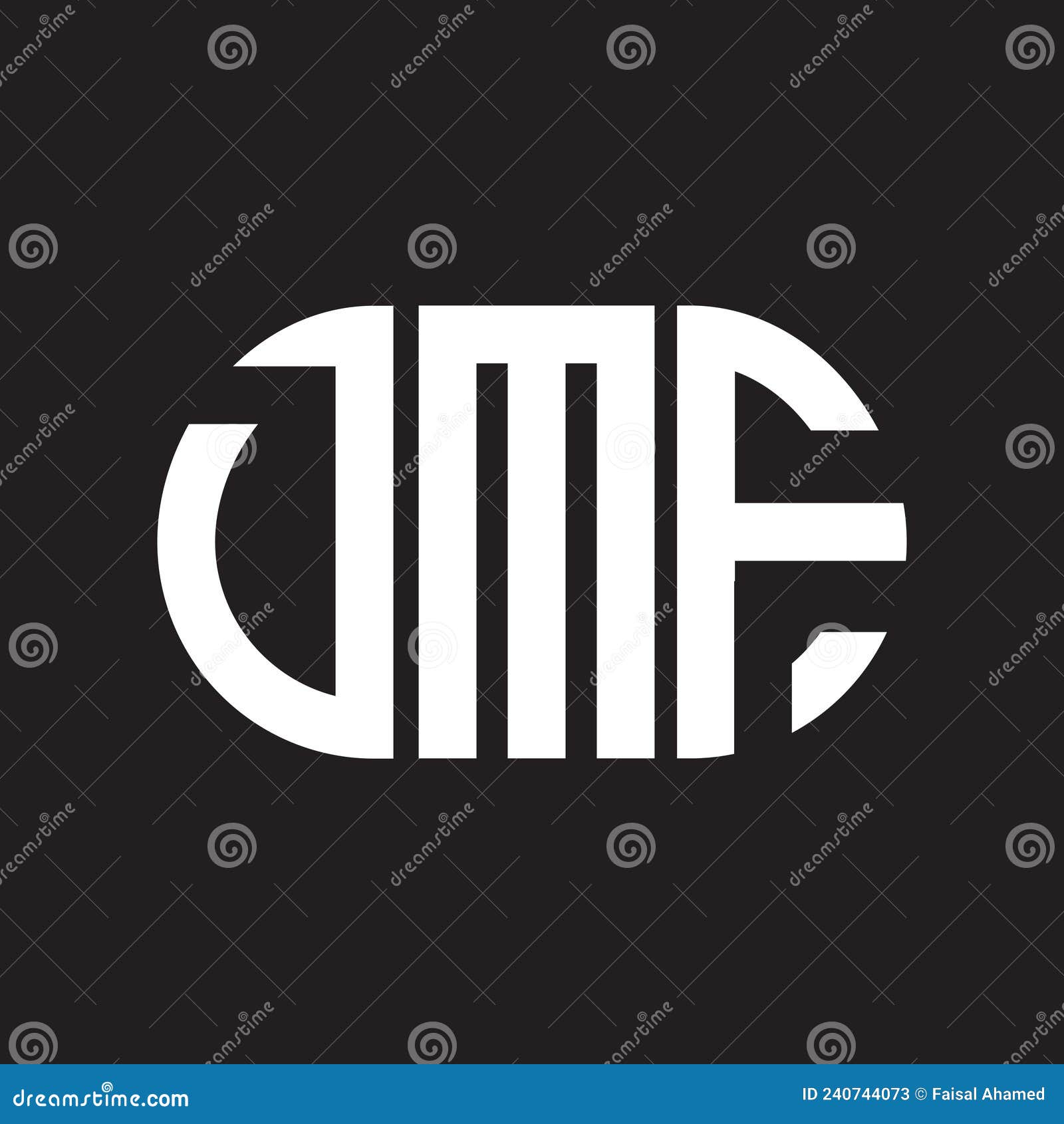 DMF Letter Logo Design On Black Background. DMF Creative Initials ...
