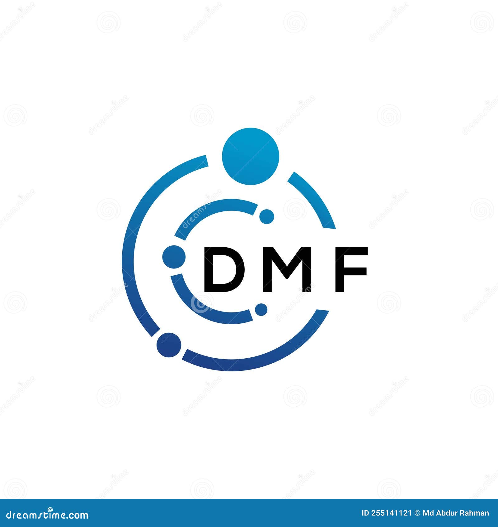 DMF Letter Logo Design On White Background. DMF Creative Initials ...