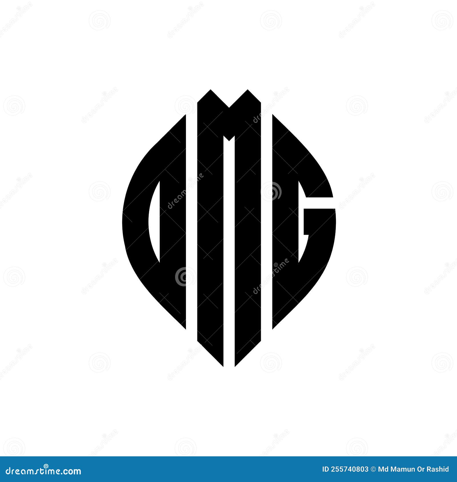 DMG Circle Letter Logo Design with Circle and Ellipse Shape. DMG ...