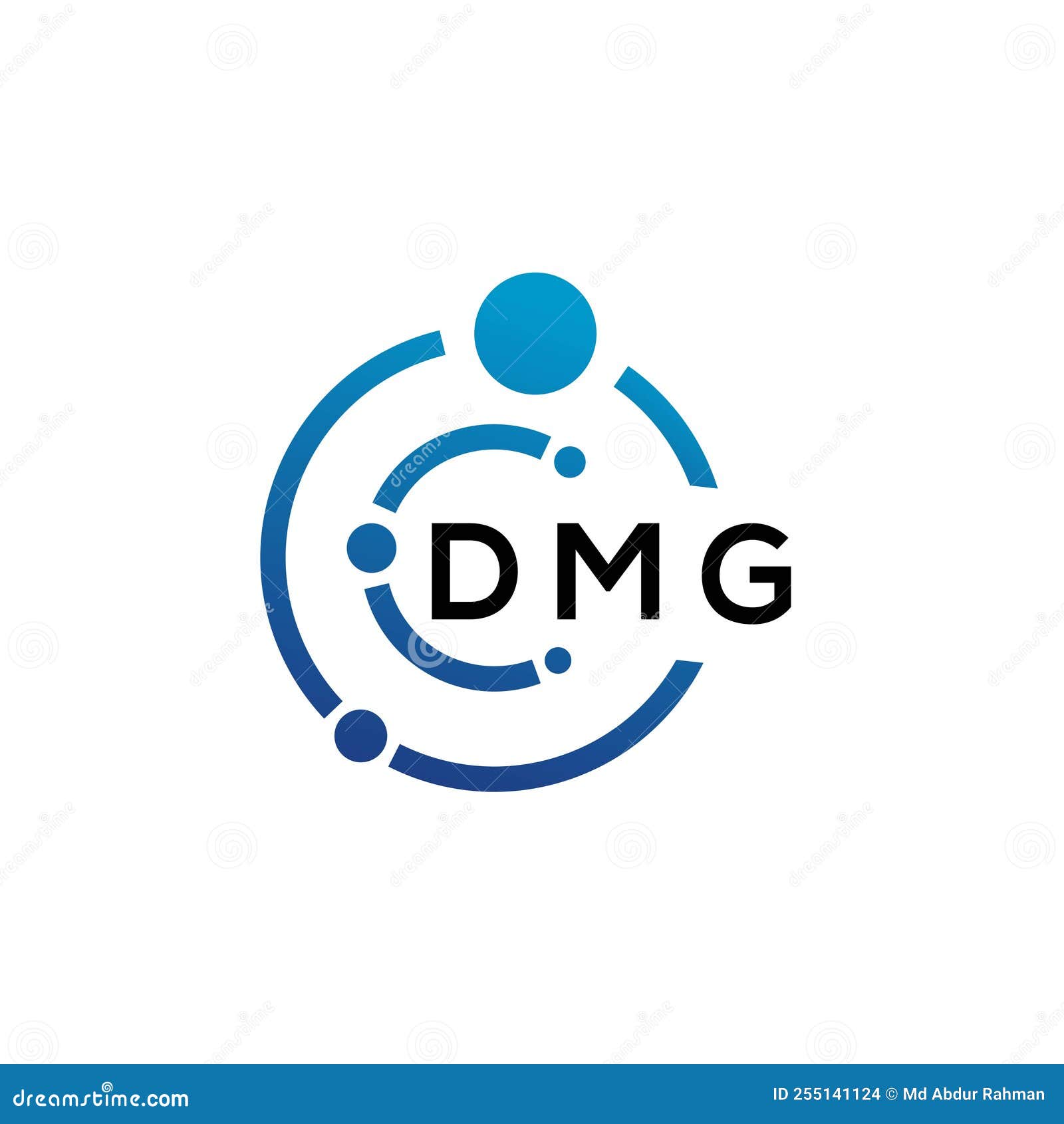 DMG Letter Logo Design on White Background. DMG Creative Initials ...