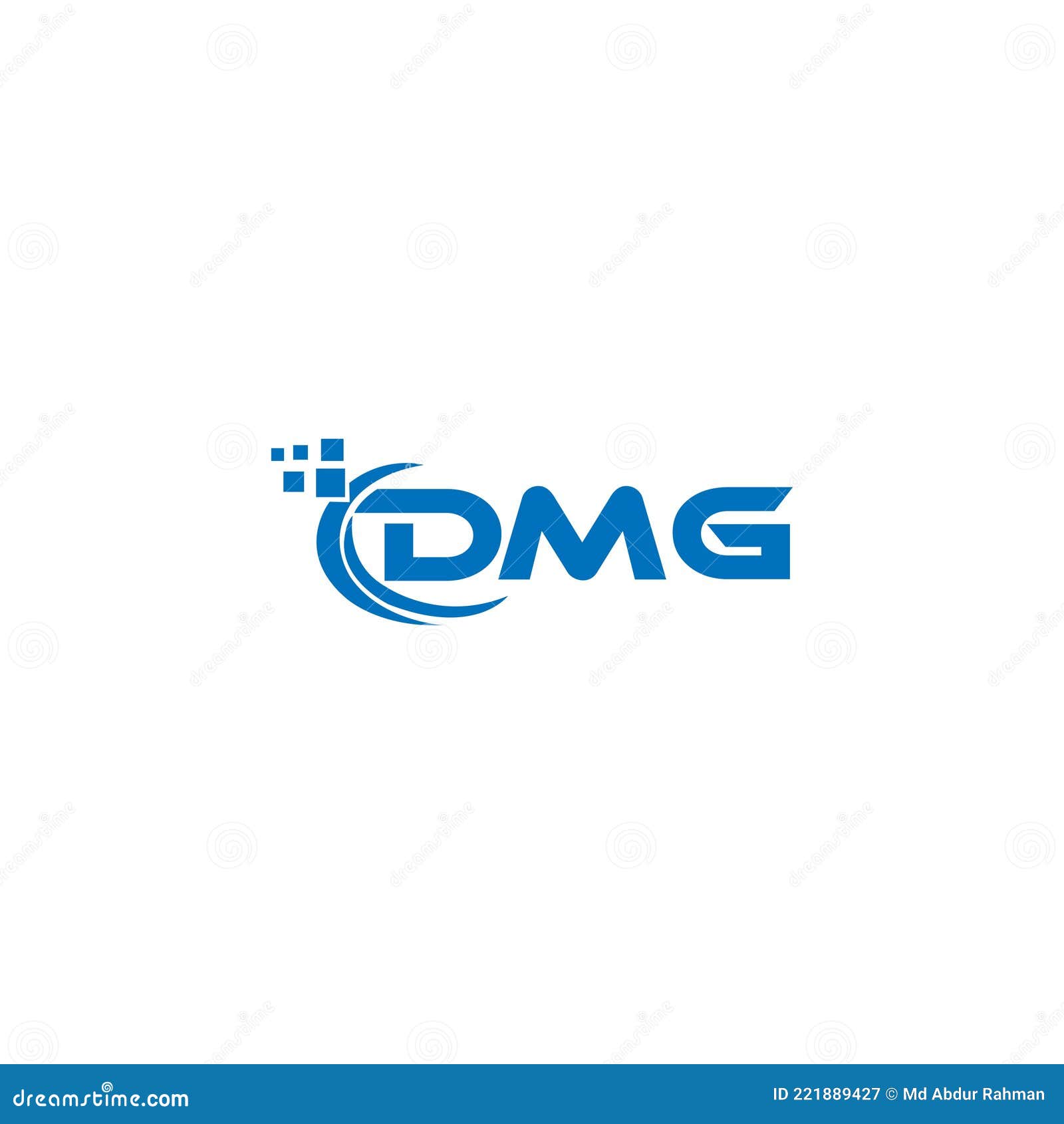 DMG Letter Logo Design on White Background. DMG Creative Initials ...