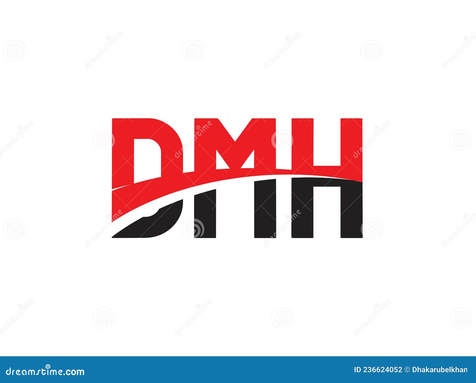 DMH Letter Initial Logo Design Vector Illustration Stock Vector ...
