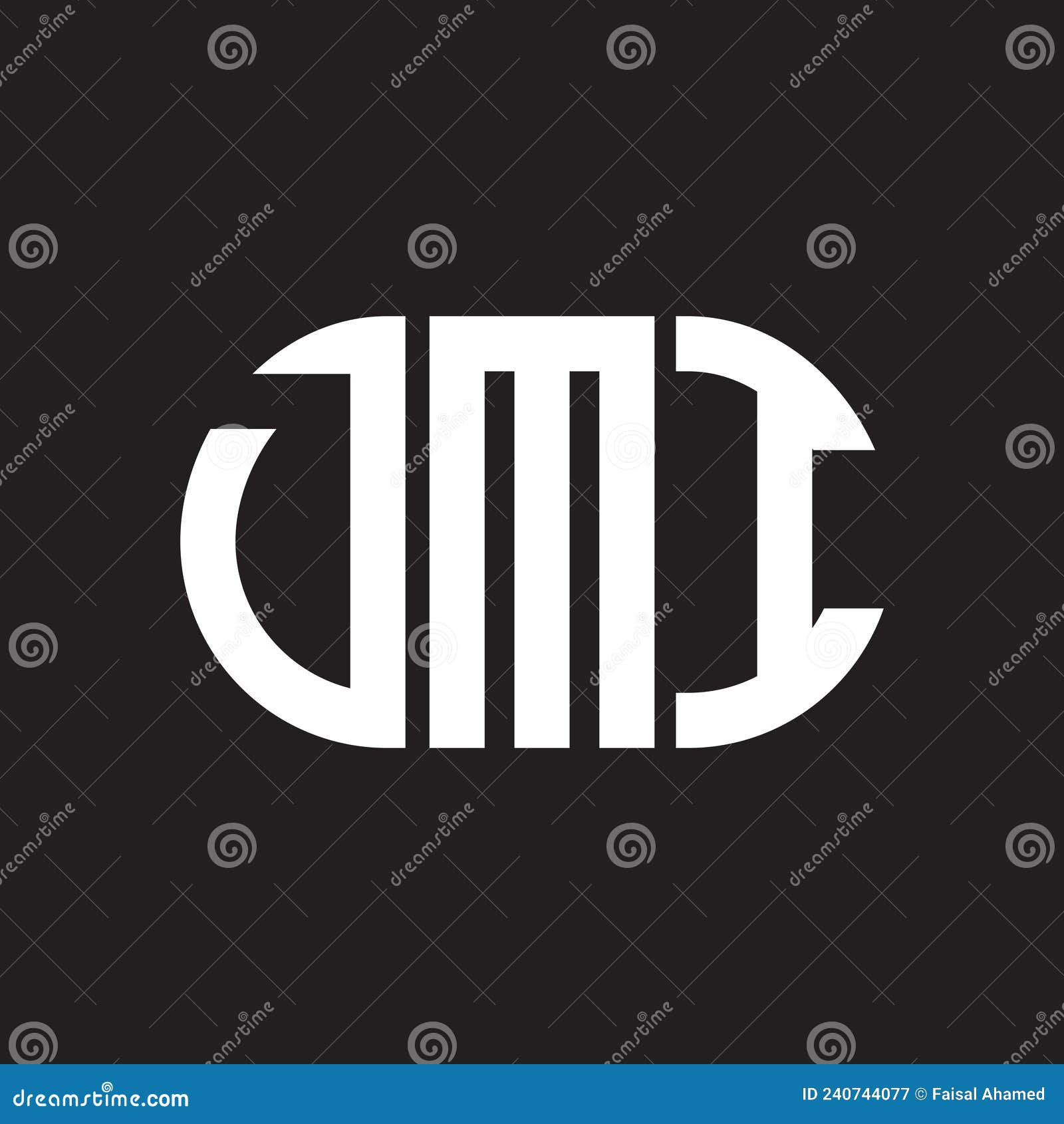 DMI Letter Logo Design on Black Background. DMI Creative Initials ...