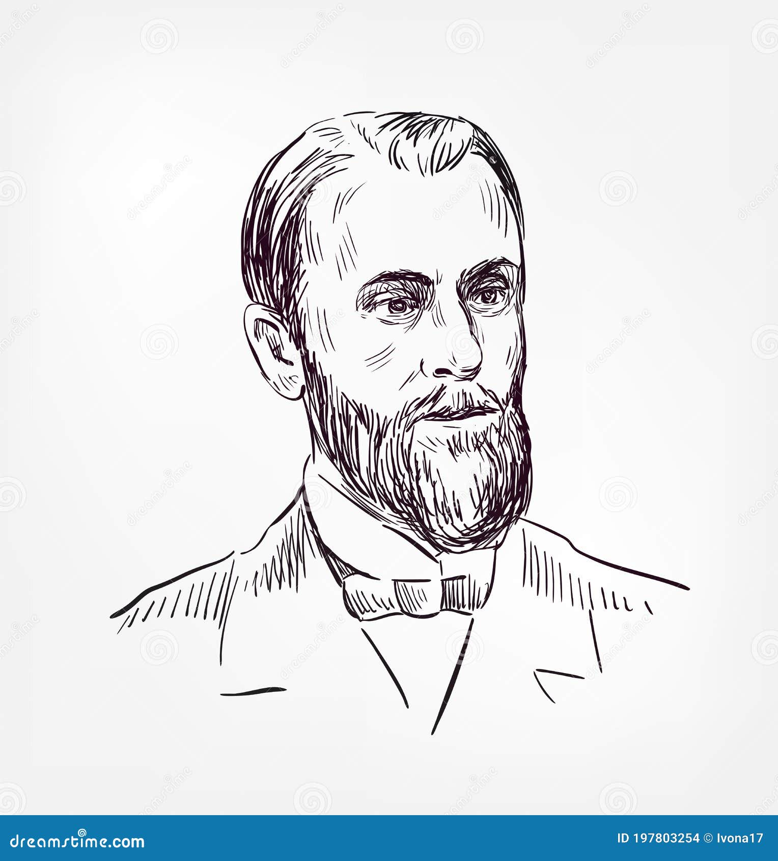 Dmitri Ivanovsky Vector Sketch Illustration Famous Editorial Stock ...