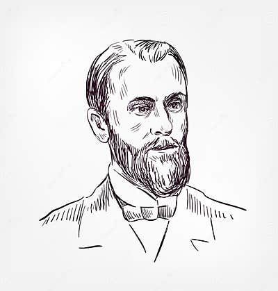 Dmitri Ivanovsky Vector Sketch Illustration Famous Editorial Stock ...