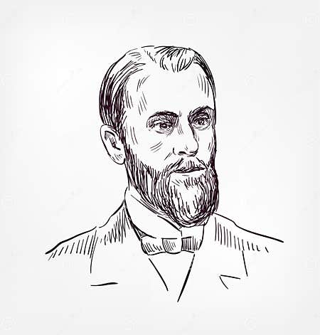 Dmitri Ivanovsky Vector Sketch Illustration Famous Editorial Stock ...