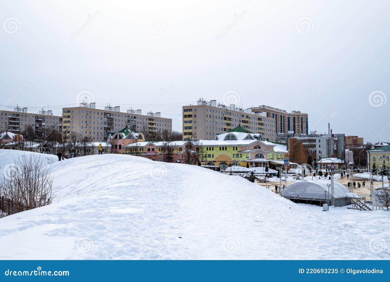 Dmitrov, Russia - March 10. 2018. the Earthen Shaft of the Kremlin ...