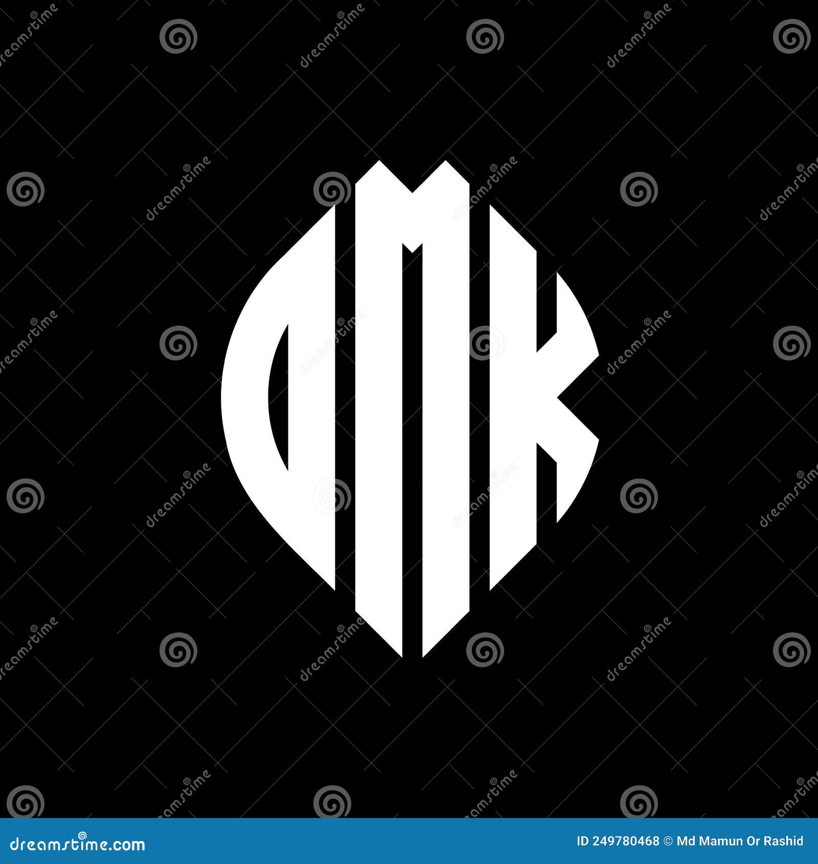 DMK Circle Letter Logo Design with Circle and Ellipse Shape. DMK ...