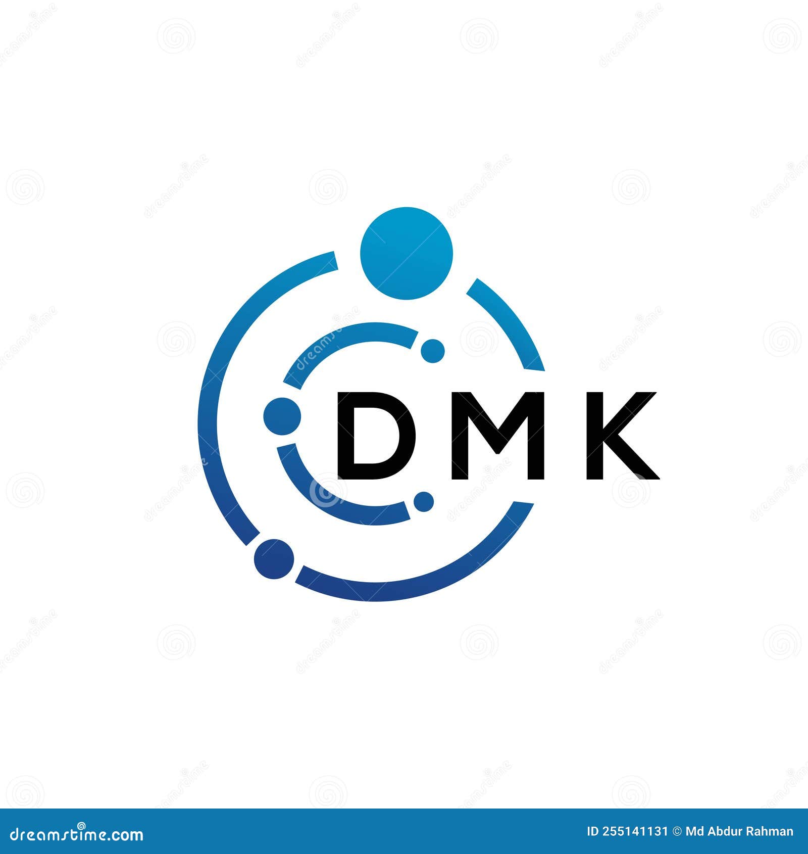 DMK Letter Logo Design on White Background. DMK Creative Initials ...