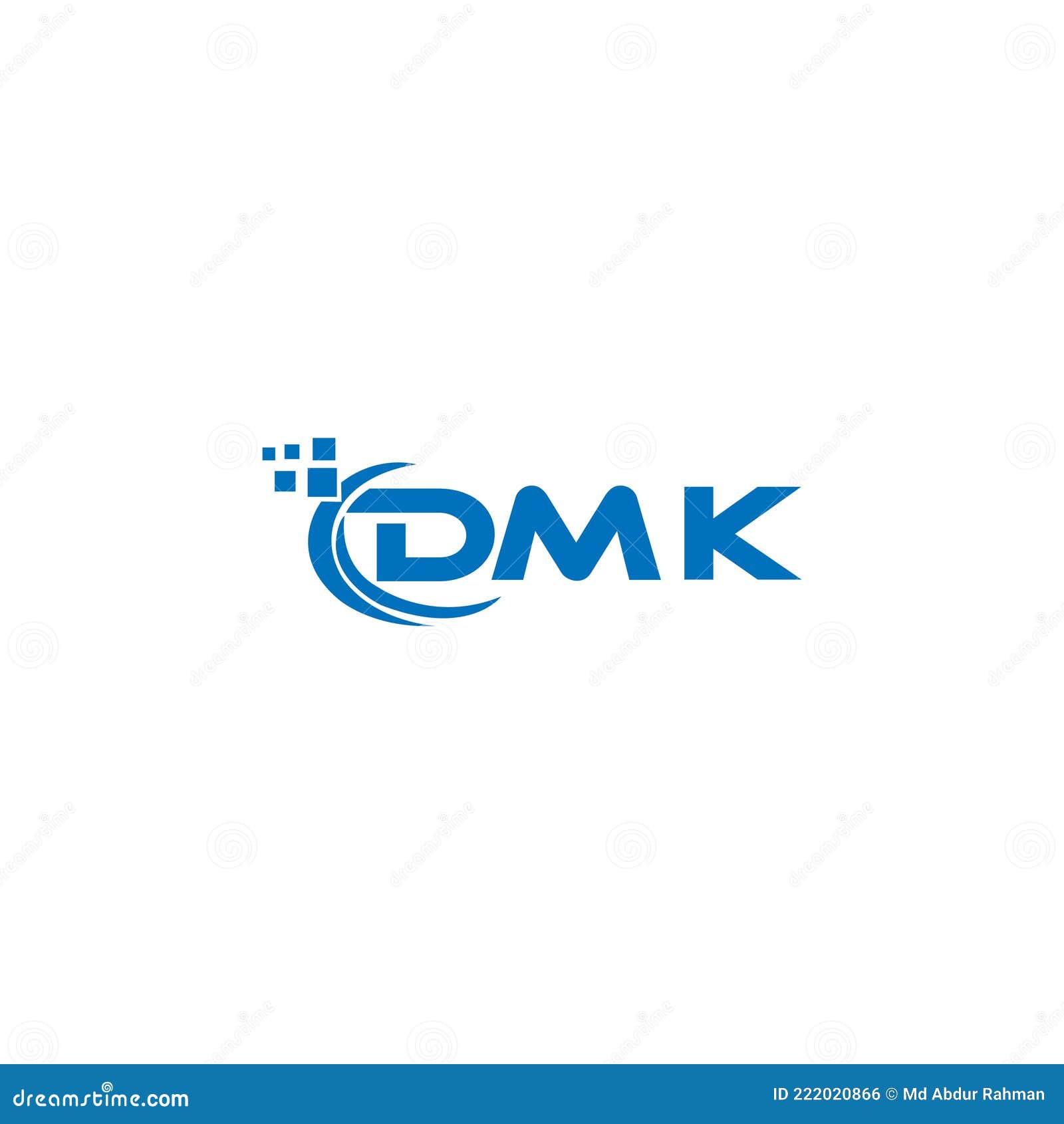 DMK Letter Logo Design on White Background. DMK Creative Initials ...