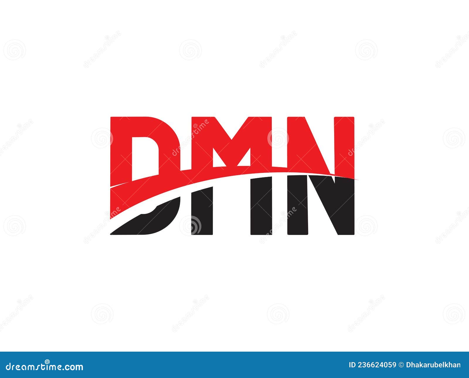 DMN Letter Initial Logo Design Vector Illustration Stock Vector ...