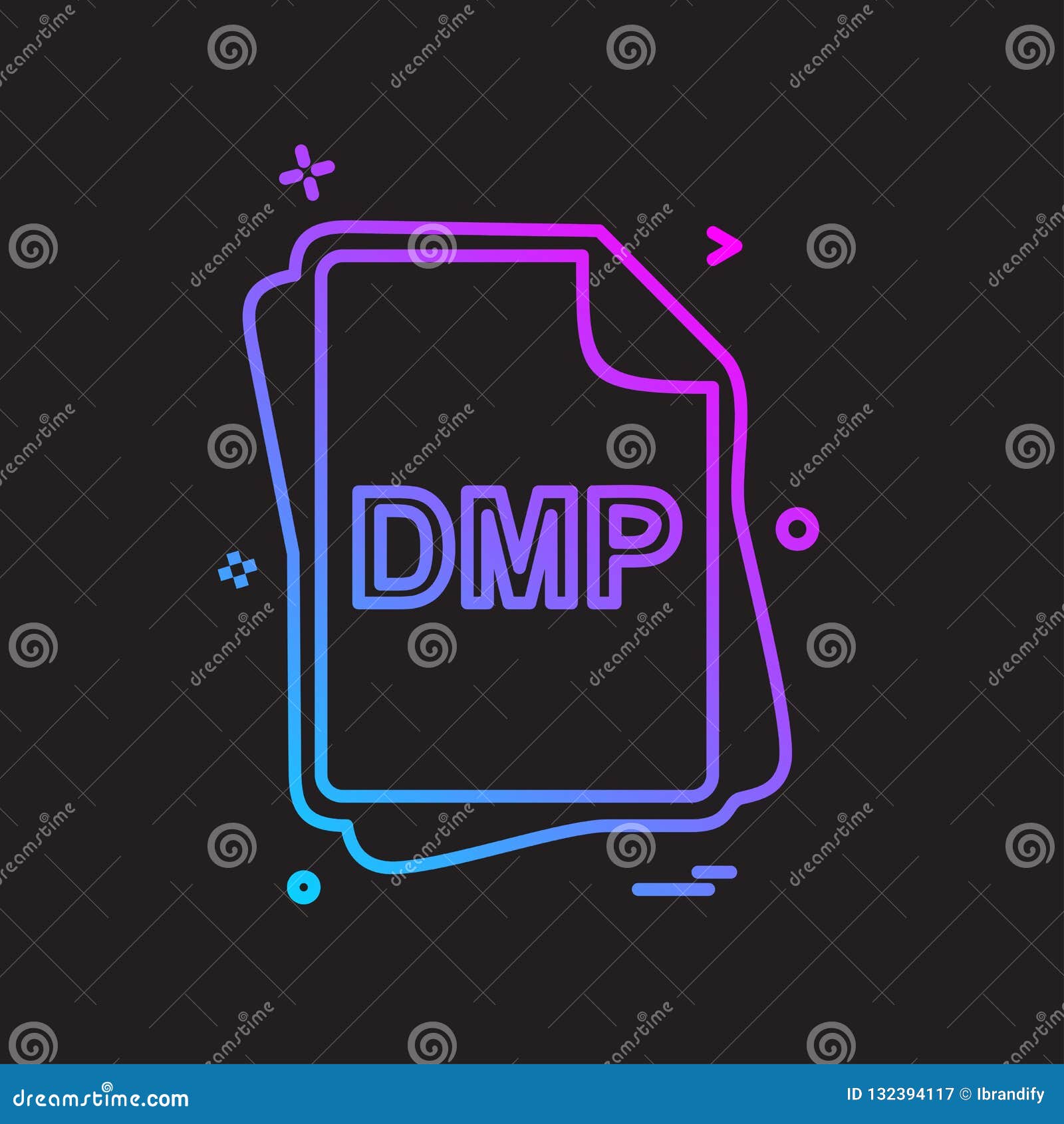DMP File Type Icon Design Vector Stock Vector - Illustration of sheet ...