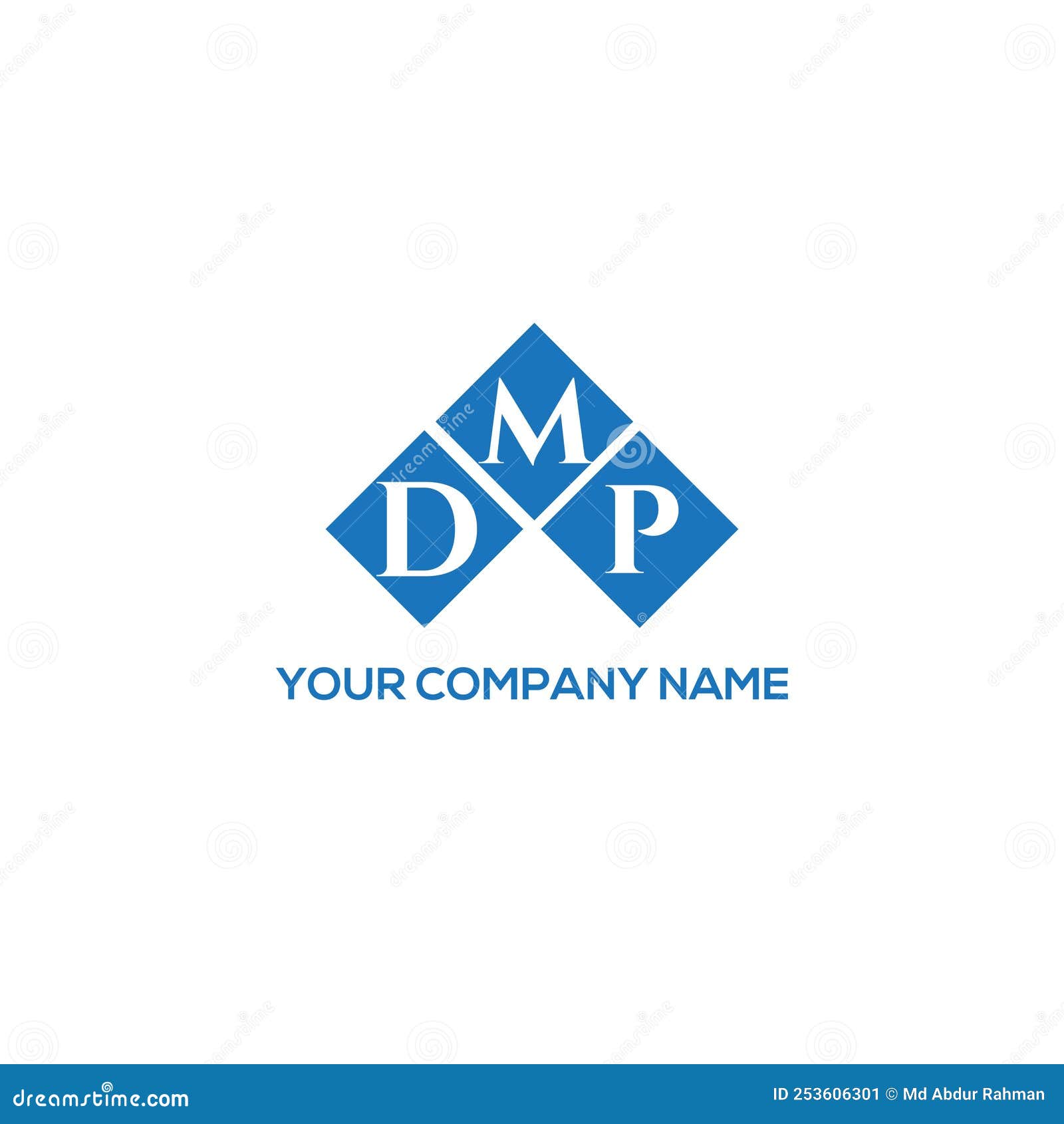 DMP Letter Logo Design on WHITE Background. DMP Creative Initials ...