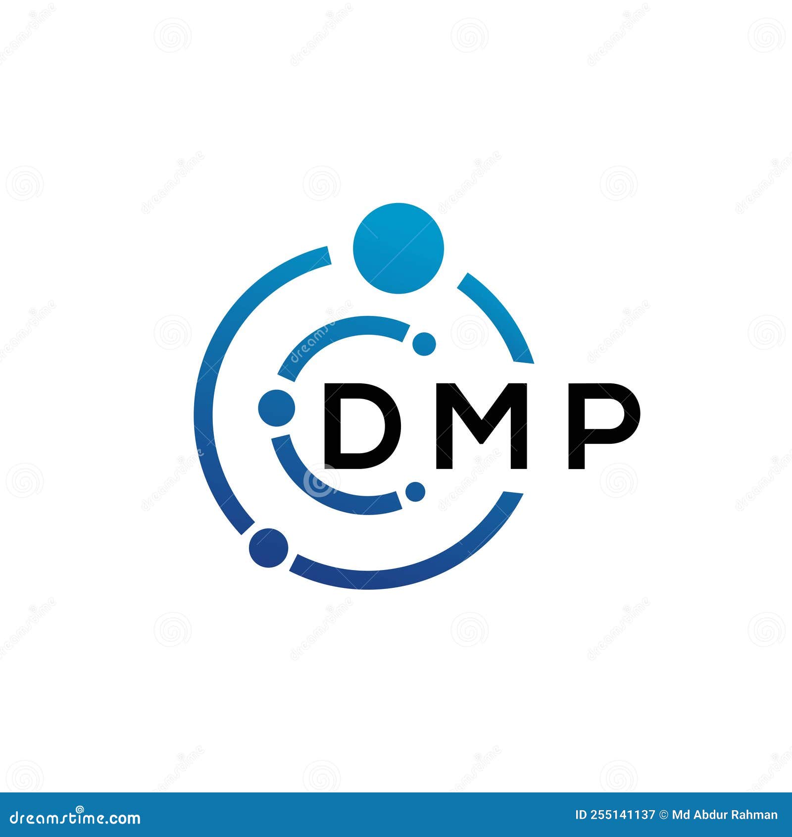 DMP Letter Logo Design on White Background. DMP Creative Initials ...