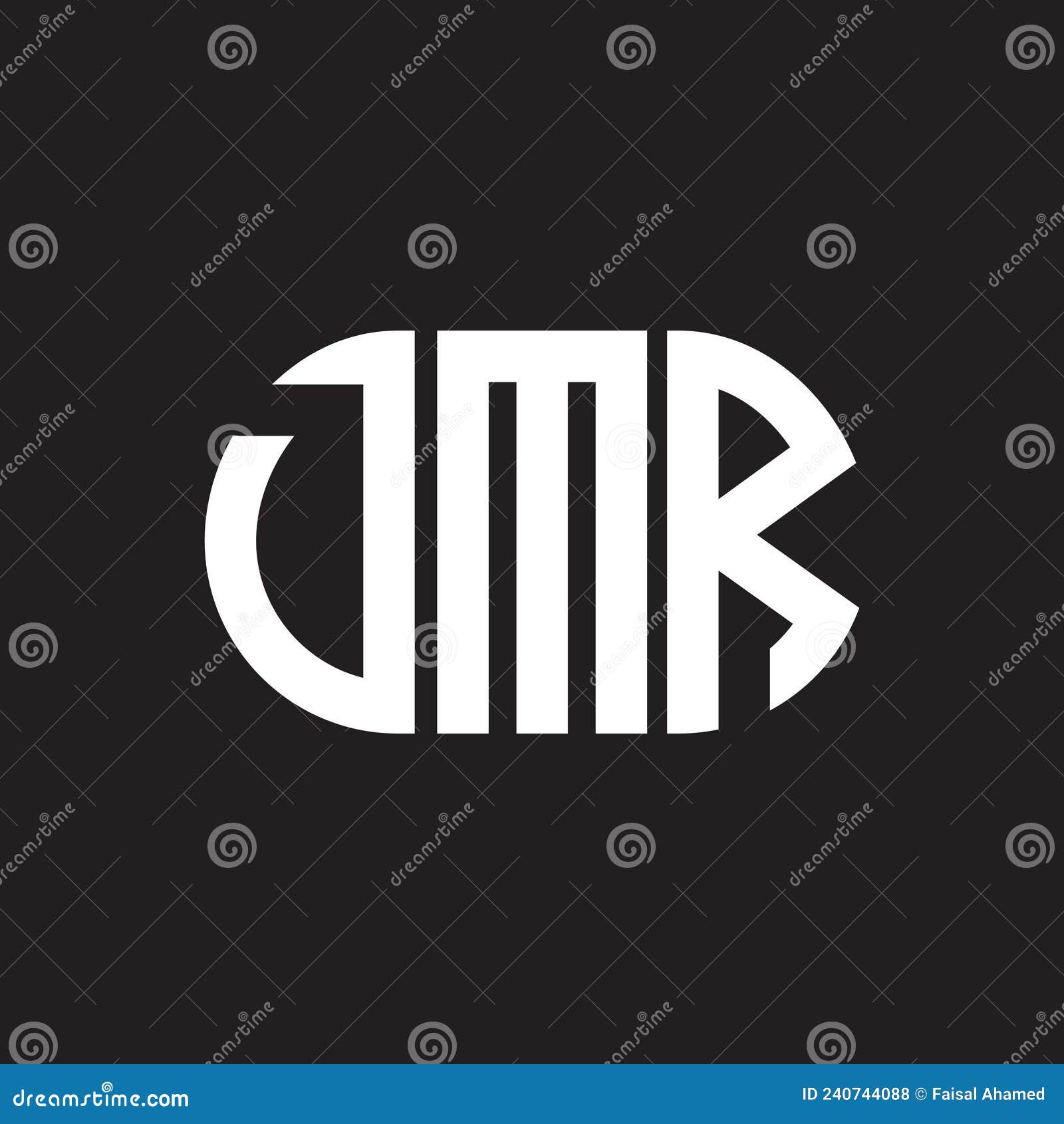 DMR Letter Logo Design on Black Background. DMR Creative Initials ...