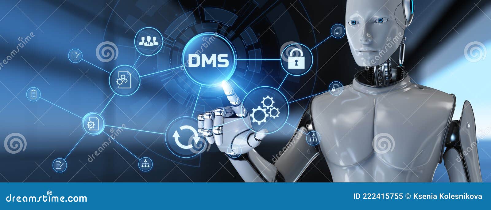 DMS Document Management System Business Process Automation RPA Concept ...