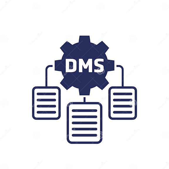 DMS, Document Management System Icon with a Gear Stock Illustration ...