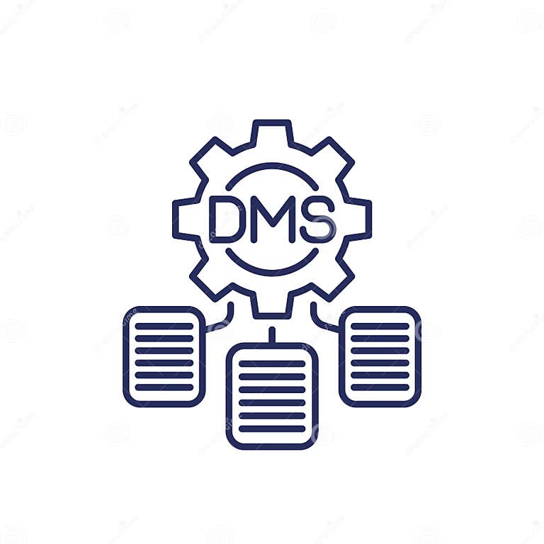 DMS, Document Management System Icon with a Gear Stock Illustration ...