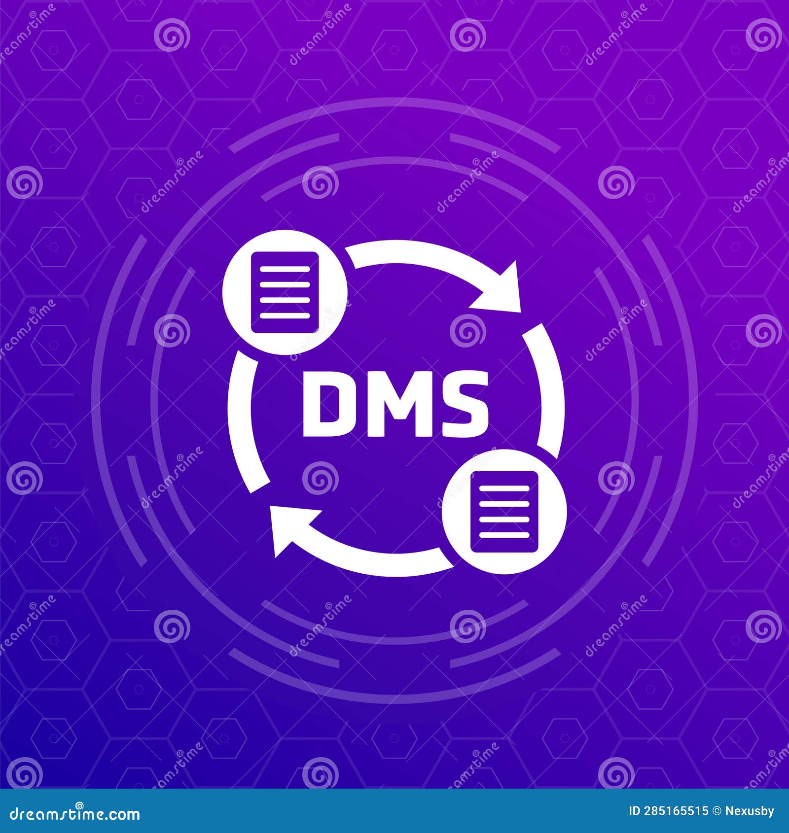 DMS icon for web, vector stock vector. Illustration of archive - 285165515